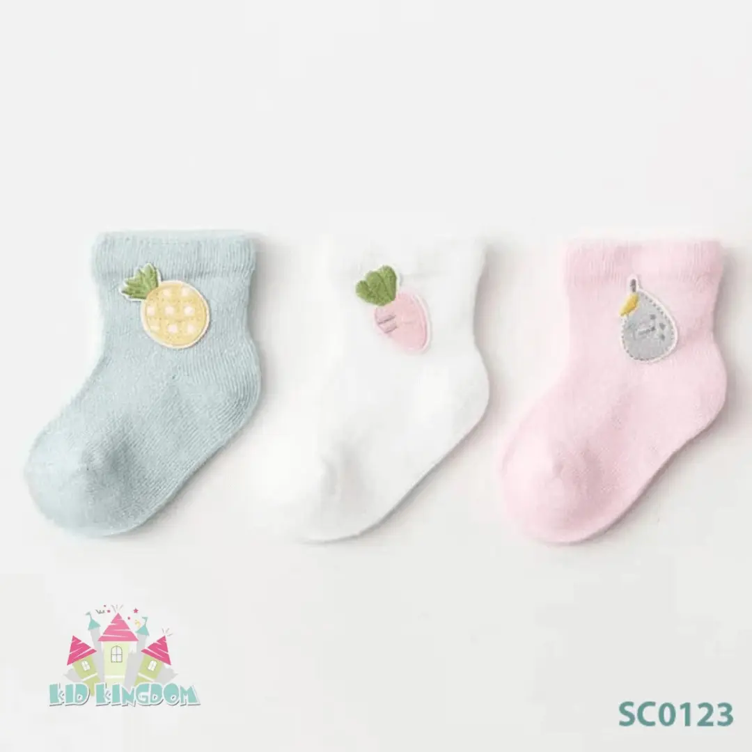 Pack of 3 baby socks - kid kingdom